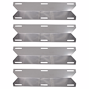 4-Pack BBQ Grill Heat Shield Plate Tent Replacement Parts for Permasteel PG-50506-SRLA - Compatible Barbeque Stainless Steel Flame Tamer, Flavorizer Bar, Vaporizer Bar, Burner Cover 15"