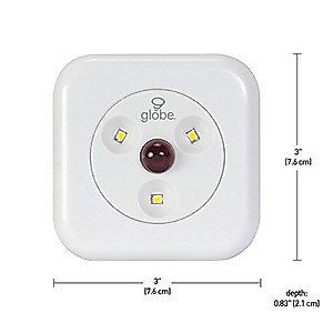 LED Under Cabinet Slim Puck Light 6-Pack, Universal Remote Control Included, Dimmable, Push Button On/Off Switch, White Finish, 18 Batteries Included, 3000K Soft White,26044