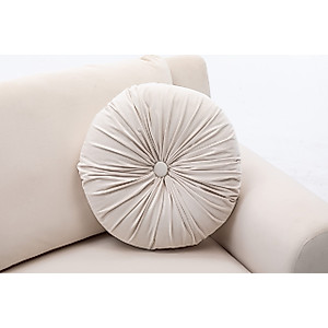 Legend Vansen Velvet Symmetrical Modular U Shaped 4 Seats Sofa Corner Curved couches Sectional, 136" Wide, Beige