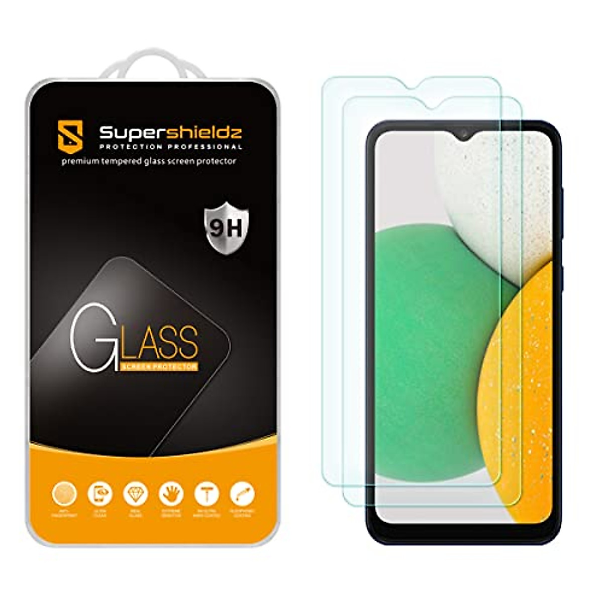 Supershieldz (2 Pack) Designed for Samsung Galaxy A03s Tempered Glass Screen Protector, Anti Scratch, Bubble Free