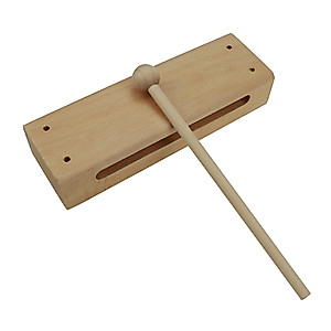 Risbay 1Set Wooden Block with Mallet Percussion Instrument Music Rhythm Blocks