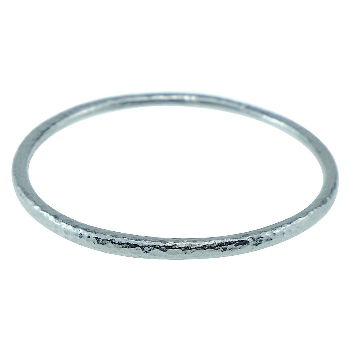 10th Anniversary Bangle for Him & Her - Pure Tin Beaten Bangle Inscribed With 10 Years … (Medium)