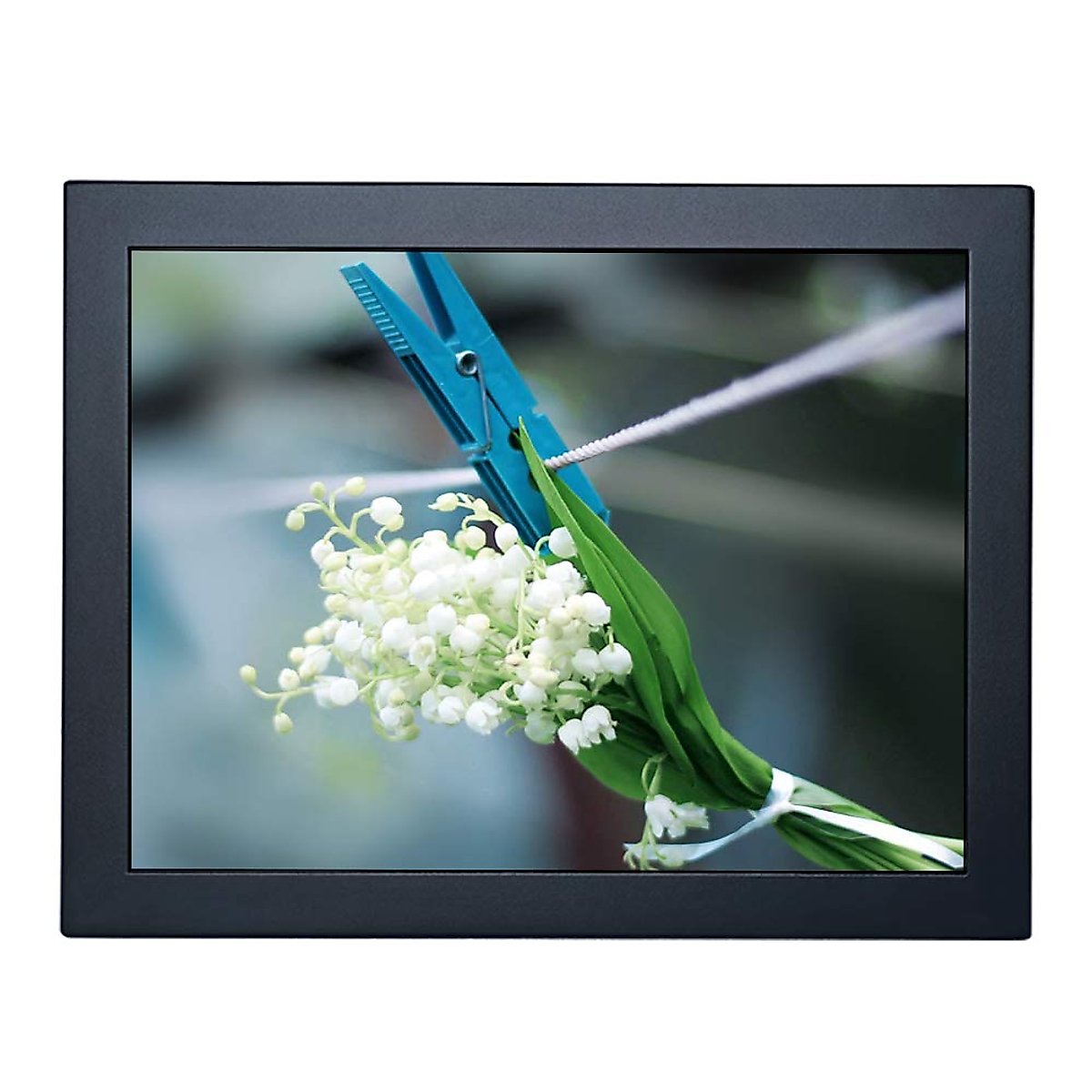 iChawk 12.1'' inch PC Monitor 1024x768 4:3 AV RCA BNC HDMI-in VGA Built-in Speaker Remote Control Monitor LCD Screen for PC Display with USB Interface Small Video Player Pluggable U-Disk W121MN-592