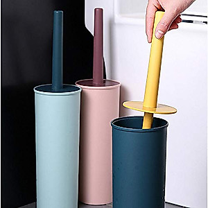 SPOUR Bathroom Toilet Bowl Brushes,Toilet Brush,Deep Cleaner Toilet Brushes,Floor Standing Toilet Brush Set,Toilet Brush for Home Hotel-Light_Blue