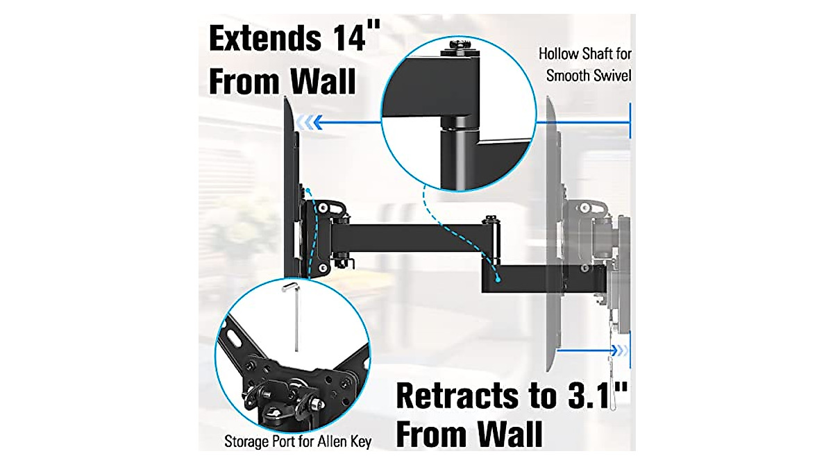 Mounting Dream Lockable RV TV Mount for 13-43 inch TVs | Full Motion