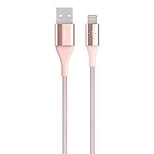 Belkin MIXIT DuraTek Lightning to USB Cable - MFi-Certified iPhone Charging Cable for iPhone 11, 11 Pro, 11 Pro Max, XS, XS Max, XR, X, 8/8 Plus and more (4ft/1.2m), Rose Gold