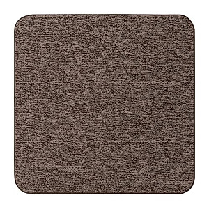 House, Home and More Skid-Resistant Carpet Indoor Area Rug Floor Mat - Pebble Gray - 3 Feet X 3 Feet