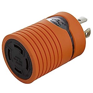AC WORKS Generator to Transfer Switch L14-30 Inlet Box Adapter (L14-20 20Amp 4-Prong to L14-30 Compact)