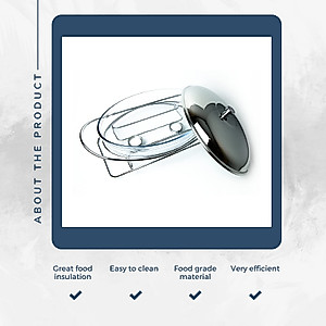 Rigeli Regent 18/10 Contempo Chromeplated 101.4 (oz), 3 Lt. Oval Warmer, Chafing Dish with Stainless Steel Cover, Buffet Servers, Silver