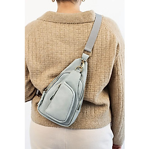 Antik Kraft - The Tasha Soft Vegan Leather Crossbody Sling Backpack Purse for Women - Tan