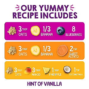 Happy Tot Oatmilk Pudding Variety Pack 4oz (Pack of 16)