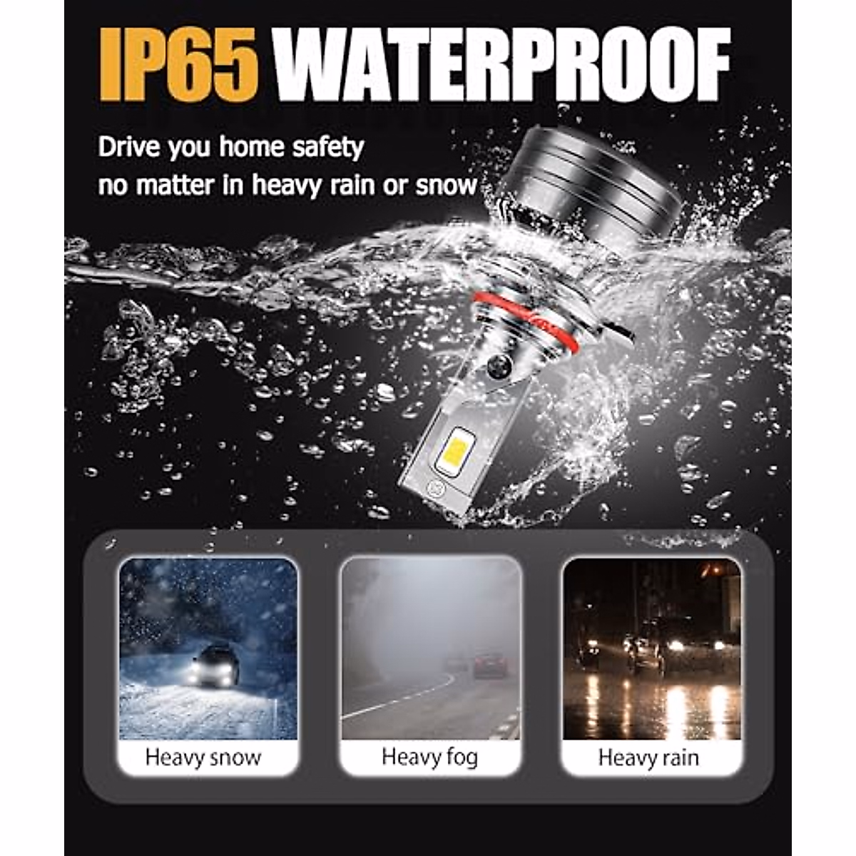 HUOKEDS for Toyota Tacoma 2016-2023 LED Lights Bulbs Combo, 6pcs Super Bright 6000K White High & Low Beam and Fog Lights LED Blubs Package