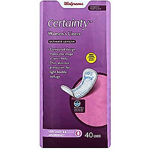 Walgreens Certainty Women's Liners, Very Light Absorbency, Ultimate Length 40 ea (1)