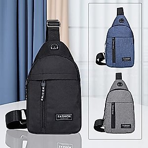 Crossbody Sling Bag, Waterproof Sling Backpack Bag with USB Charging Port, Small Sling Crossbody Chest Shoulder Bag #B