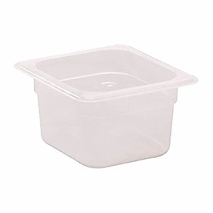 Cambro 64PP190 1/6 Size Food Pan, 4" Deep, Translucent (6/Case)