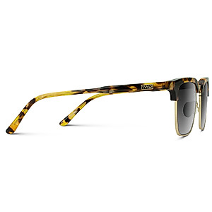 WearMe Pro Polarized Semi-Rimless Rectangular Sunglasses (Blaze Tortoise/Gradient Black Lens)