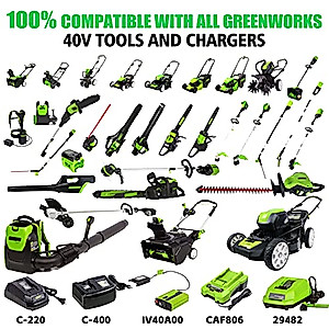 DSANKE 40V 6000mAh 29472 Lithium Battery Replacement for GreenWorks 40V Battery 29472 29462 Battery GreenWorks 40V G-MAX Power Tools 29252 20202 22262 25312 25322 20642 22272 27062 21242