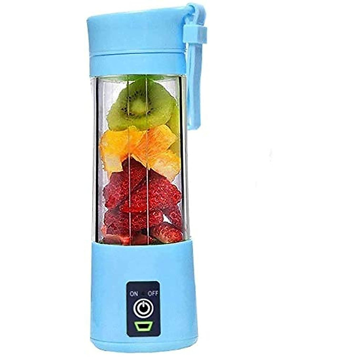 Portable Blender, Personal Blender, Small Fruit Mixer, Electric USB Rechargeable Juicer Cup, Fruit Mixing Machine Home,Travel (blue)