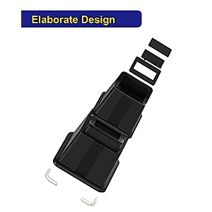 Nachell Adjustable Bed Furniture Risers 12 Pack Bed Lift Risers Elevation in Heights 3, 5 or 8 Inches Heavy Duty for Caster Wheels or Posts of Bed Table Couch, Support up to 2500 lbs. (8 Inch, Black)