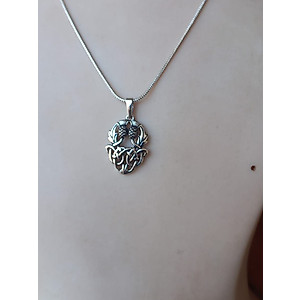 COMAT CRAFT Beautiful Scottish Thistly Cirsium Flower Scotland National Symbol Necklace 18"