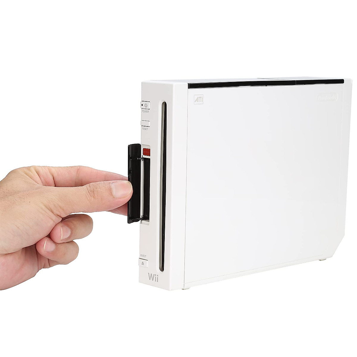 Wii Console Replacement Dust Door, 3 in 1 Repair Part Slot Cover for Nintendo GameCube, NGC Conrtroller/NGC Memory/SD Slot Lid-Black