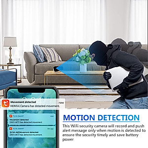 VANCHEER Hidden Camera Clock WiFi Spy Cameras 1080P HD Wireless Indoor Security Camera Nanny Cam with Motion Detection, Remote View for Home and Office Surveillance No Audio Function