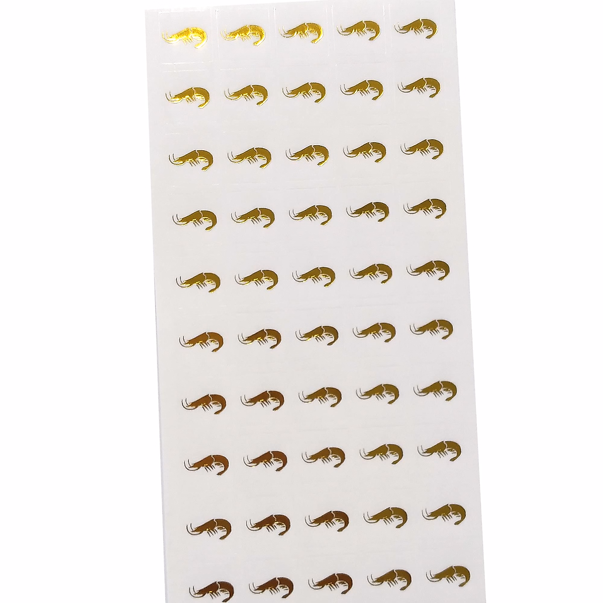 Shrimp Food Choice Stickers for Place Cards- Meal Stickers (Clear with Gold Icon) by Savor The Memories