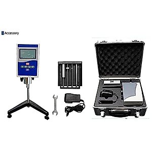 VTSYIQI Rotary Viscosity Meter Rotary Viscometer Digital Viscosity Fluidimeter Tester Meter with Accuracy ±1% 4 Rotor 1~2000000mPa.s for Inks Paints Coatings Adhesives Viscosity Test