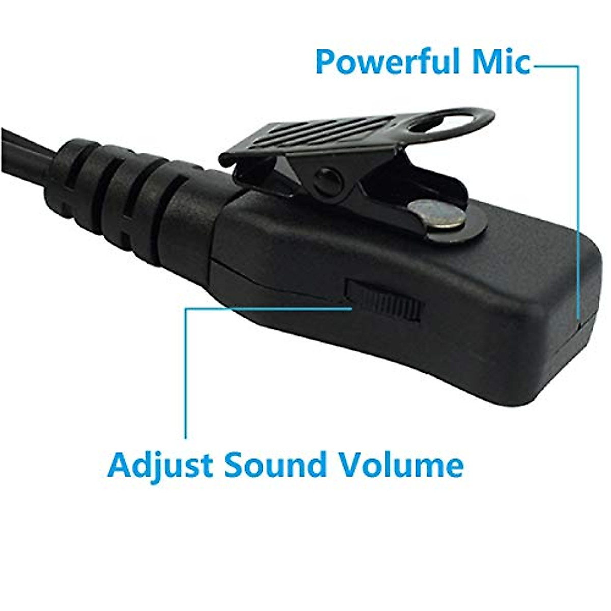 Retevis Walkie Talkie Earpiece with Mic G Shape 2 Pin Adjustable Volume Headset Compatible with Retevis H-777 RT22 RT21 Baofeng UV-5R 888S 2 Way Radio(10 Pack)