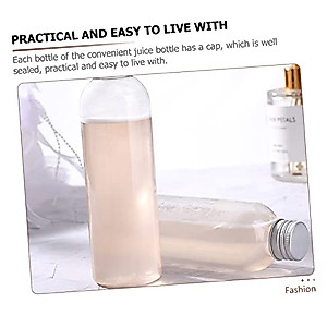 HEALLILY 8pcs Transparent Beverage Bottle Clear Milk with Lids Juice Bottles with Caps Distilled Water Gallons Case/6 Plastic Juice Bottles Drink Container Ordinary Small Empty Bottle