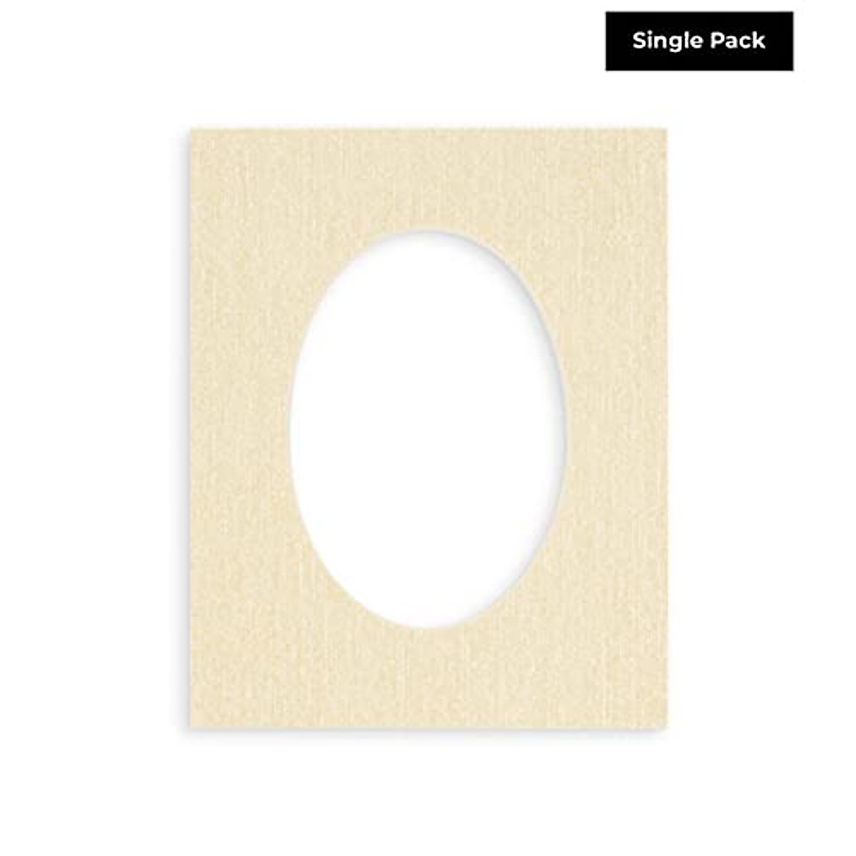 CountryArtHouse Fresh Linen Canvas Acid Free 10x16 Oval Picture Frame Mat with White Core Bevel Cut for 8.5x11 Pictures - Fits 10x16 Frame - Pack of 1 Matboard