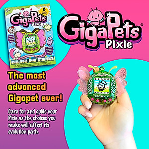 Top Secret Toys Giga Pet Virtual Pet for Kids Ages 5 and Up, 90s Throwback, Green Pixie | 25th Anniversary Edition Upgraded Collector’s Edition | Kids Learn to Take Care of a Pet