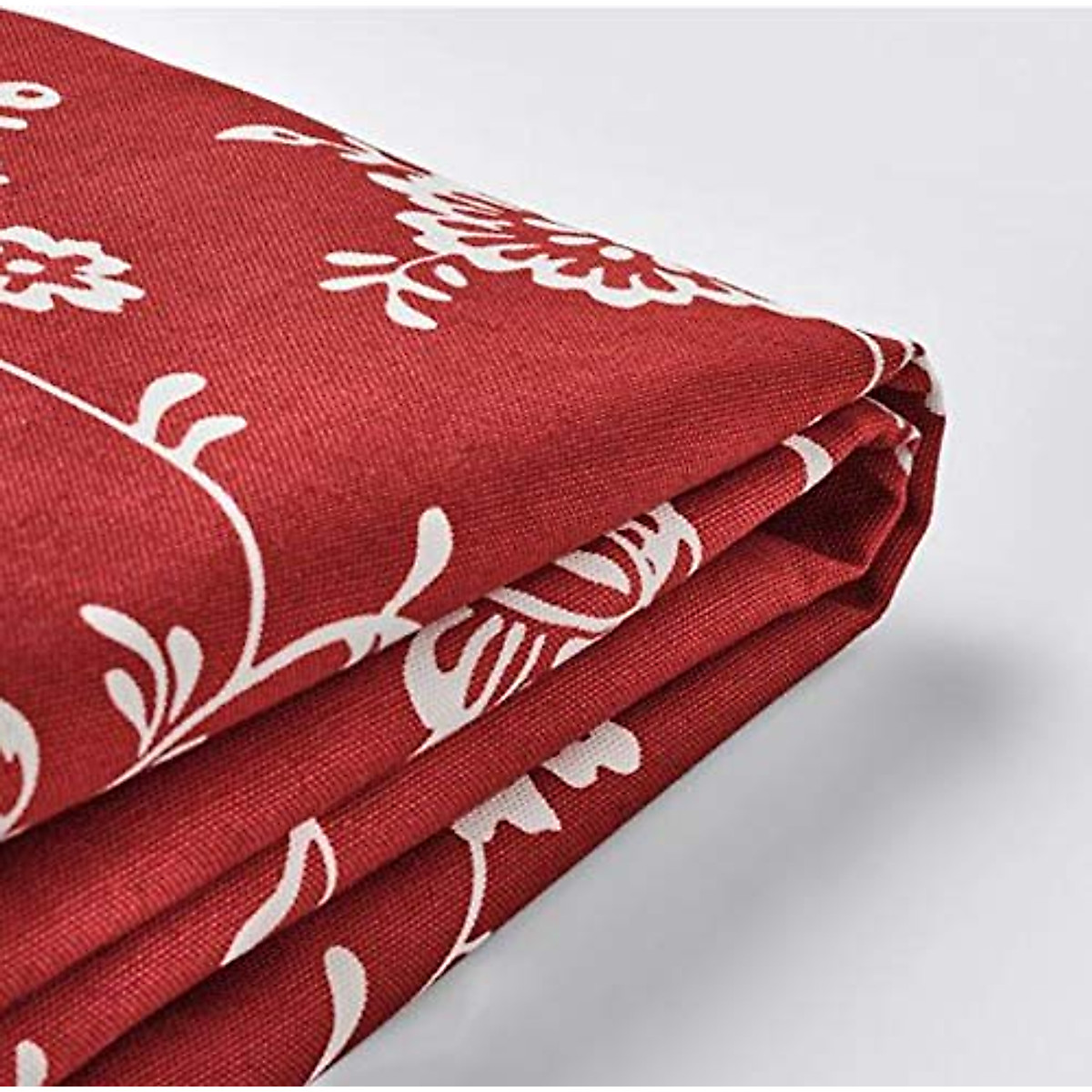 Sofa Cover Replacement That Fits IKEA Ektorp, 100% Cotton, Compatible Slipcover For Ikea Ektorp Sofa (Ottoman Cover, Virestad Red/White)