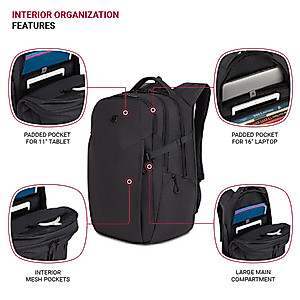 SwissGear 8182 Laptop Backpack, Charcoal Heather, 18 Inches