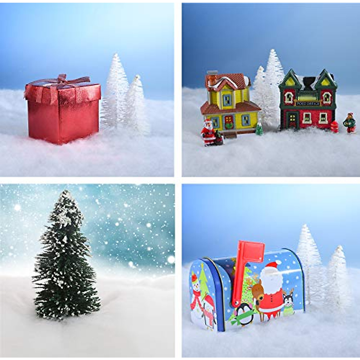 Prextex Large Artificial Snow Roll - Instant Christmas Tree Decor, Christmas Snow Party Table Runner, White Photo Backdrop, Fake Snow Decoration, Faux Snow, Fake Snow Blanket Cover for Holiday