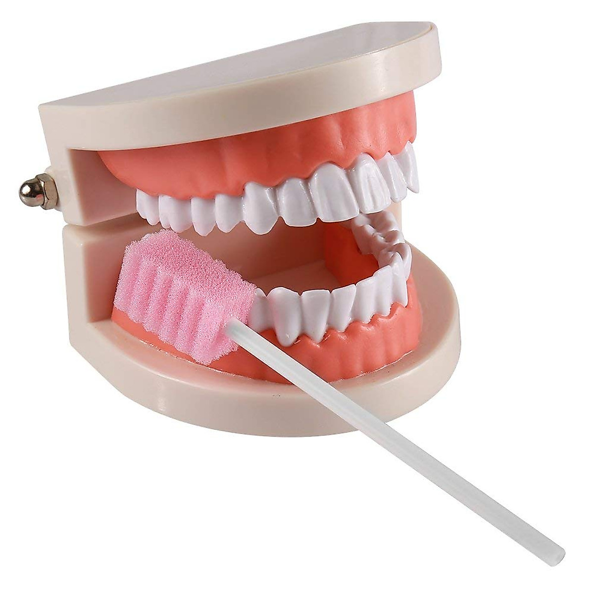 Wellgler's Disposable Oral Swabs,Sterile Sponge Mouth Swabs,Individually Wrapped (100pcs,Pink)