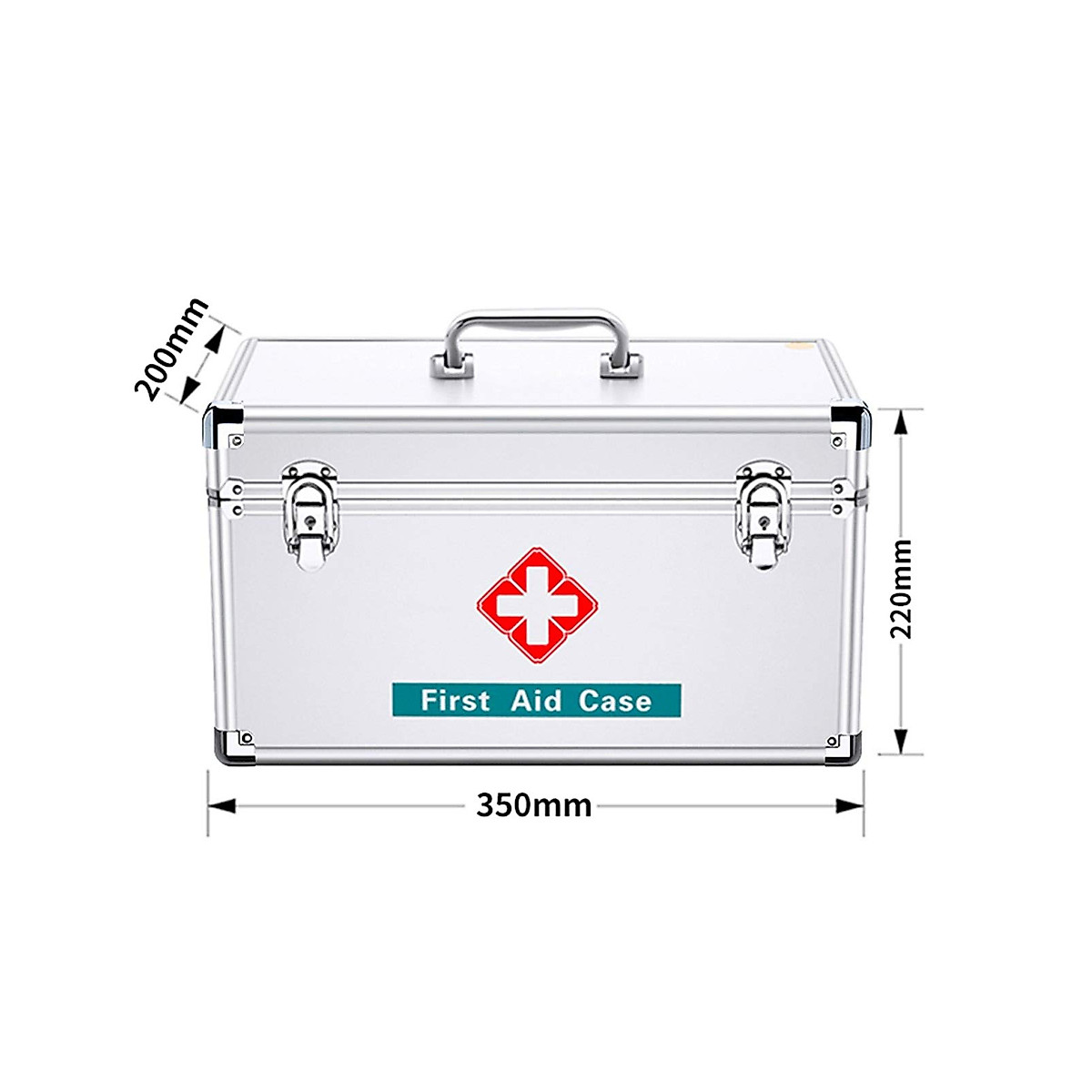 DAOUXIAOSP Family First Aid Box,Portable Medicine Chest Storage,Lidded Storage Bins Medicine Cabinets First Aid Box Portable Medicine Chest Storage Multifunctional Metal Storage Case for Home Outdoor