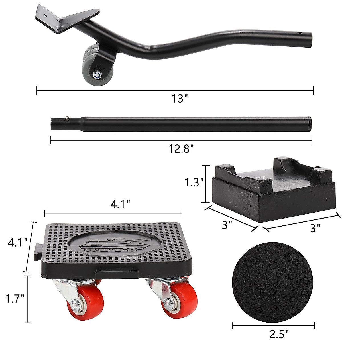 ZEAYEA Set of 12 Furniture Mover with Wheels and Lifter, 550 Lbs Load Capacity Furniture Dolly Movers, 360° Rotation Move Tools Lifting Equipment for Moving Furniture, Sofa, Cabinet, Refrigerator