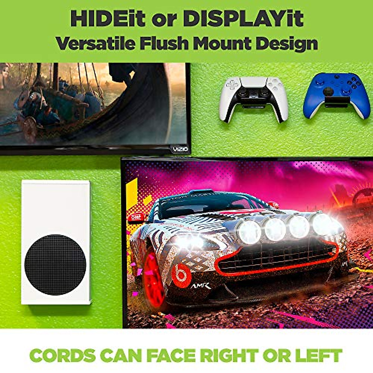 HIDEit Mounts Wall Mount for Xbox Series S - American Company - White Steel Mount for Xbox Series S - Wall Mount Kit Works with Xbox Series S - Patented