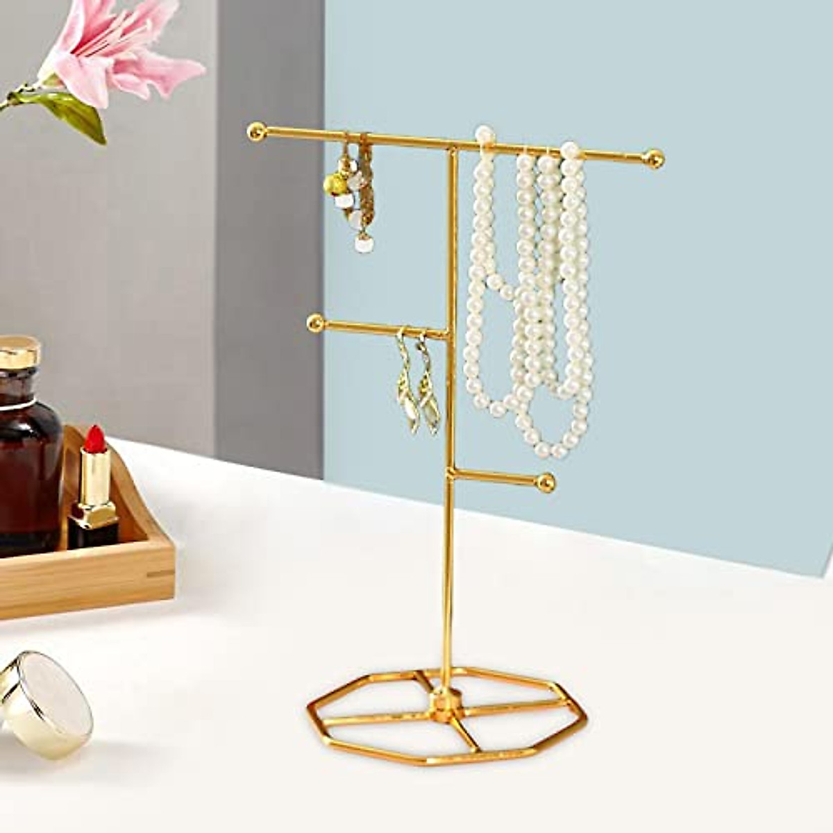 UGPLM Jewelry Organizer Hanger Home Decoration Ornament Durable Necklace Holder Earring Display Stand for Bracelet Closet Ear Hook Vanity Table
