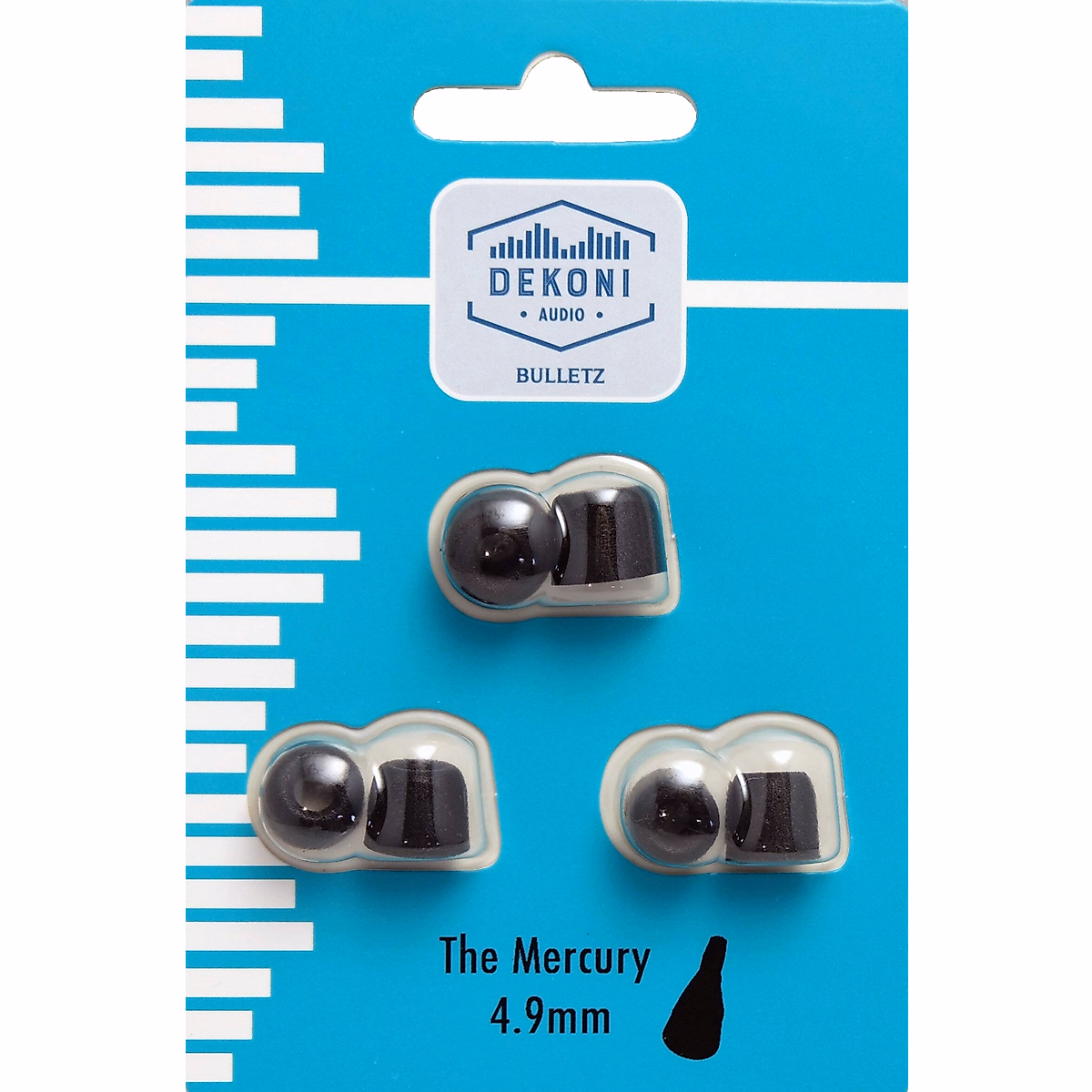 Dekoni Audio Moldable Foam Ear Tips Premium Memory Foam Isolation Earphone Tips - 4.9mm - Medium 11mm Black (ETZ-MERCURY-MED-11mm)