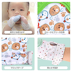 ANGELBB Teething Mitten 2Pack-Stimulating Teeth Toys for Infant Avoid Scratching (Pink)