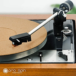 Cork Turntable Mat by PRO SPIN for Vinyl LP Record Players (3mm) | Record Player Mat with High-Fidelity Audiophile Acoustic Sound Support | Turntable Slip Mat Help Reduce Noise Due to Static and Dust