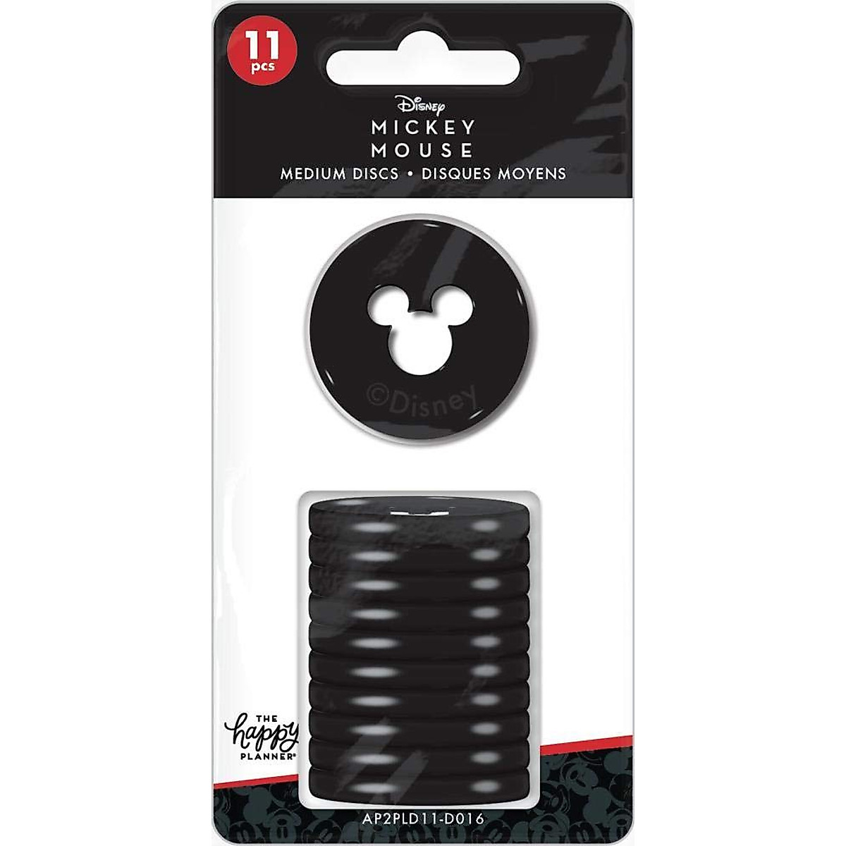 Mickey Mouse Medium Plastic Disc Set - Black