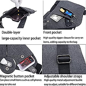 CHLOEF Personal Flex Bag, Fashion Anti-Thief Slim Sling Bag, Side Crossbody Backpack for Outdoor (Black,Right)