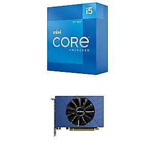 Intel Core i5-12600K Desktop Processor with Integrated Graphics and 10 (6P+4E) Cores up to 4.9 GHz Unlocked LGA1700 600 Series Chipset 125W + Arc Graphics Card