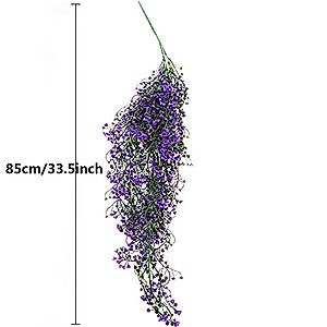 FOMAISELF 2 Pcs Artificial Hanging Plants Indoors - Fake Hanging Plant Outdoors, Artificial Plants for Wedding Party Home Garden Wall Decoration（Green）