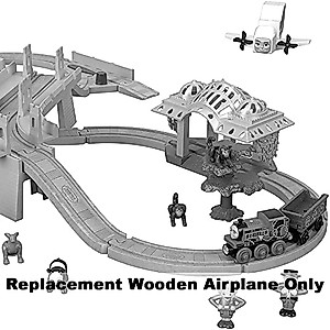 Replacement Part for Thomas and Friends Wooden Train Set - FXT66 ~ Wood Big World Adventures ~ Replacement Wooden Airplane, White, Red, Blue