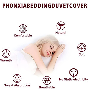 phonxia Red Duvet Cover Full Size Flower Bedding Soft Full Duvet Cover Breathable Comforter Cover with Zipper Closure 1 Quilt Cover 80x90 inches and 2 Pillow Shams for All Seasons