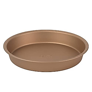Russell Hobbs RH02146GEU7 Non-Stick Cake Tin - Round Baking Tray for Cakes, Pie/Tart Dish, Carbon Steel Oven Pan, Easy Clean, Strong, Durable, Oven Safe to 220 Degrees, Opulence Collection, Gold, 24cm
